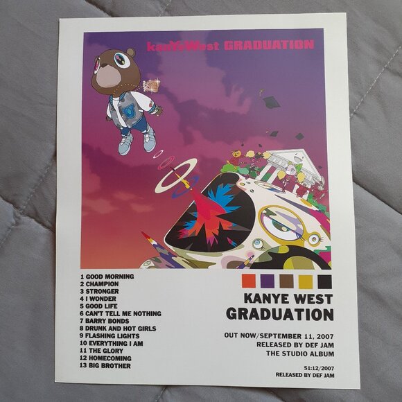 Art | Kanye 8x12 Art Print Album Art Graduation Color Palette Home ...